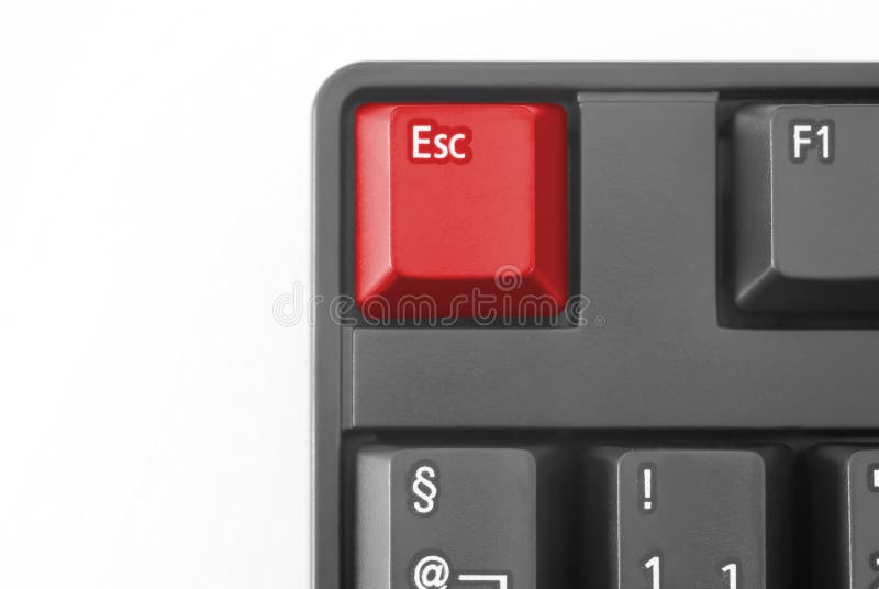 Red Escape Button stock photo. Image of black, isolated - 15147012