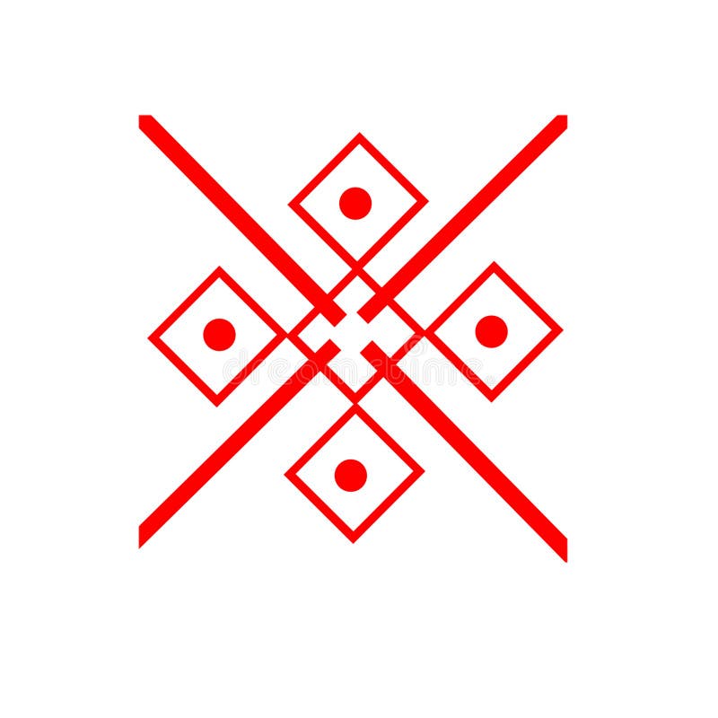 The Ethnic Element of the Slavic Pattern on a White Backgrou Stock ...