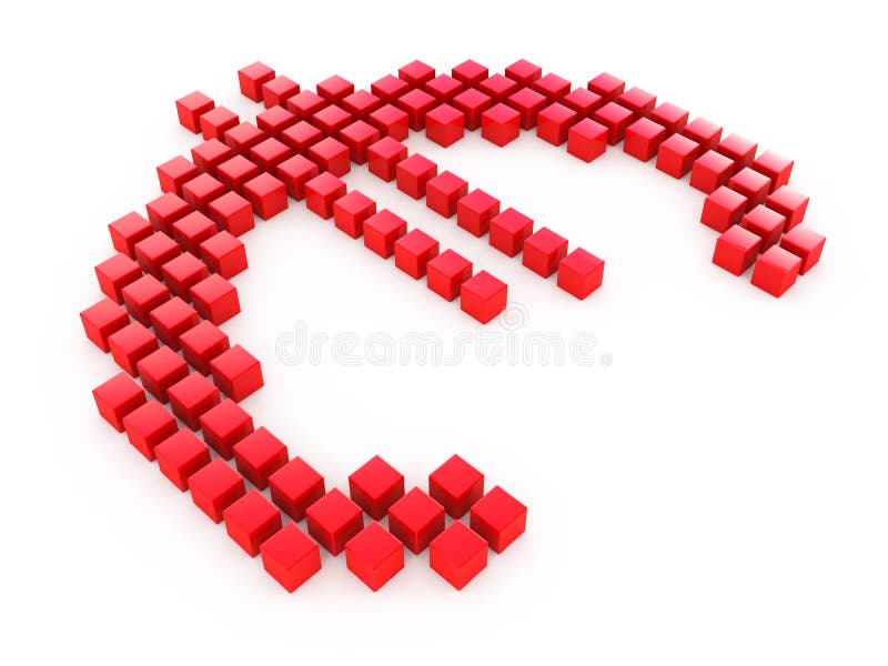 Red euro from cubes stock illustration. Illustration of european - 15473994