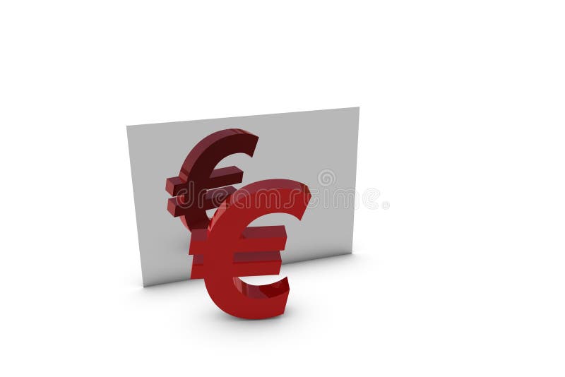 Red euro currency stock illustration. Illustration of finance - 11669823