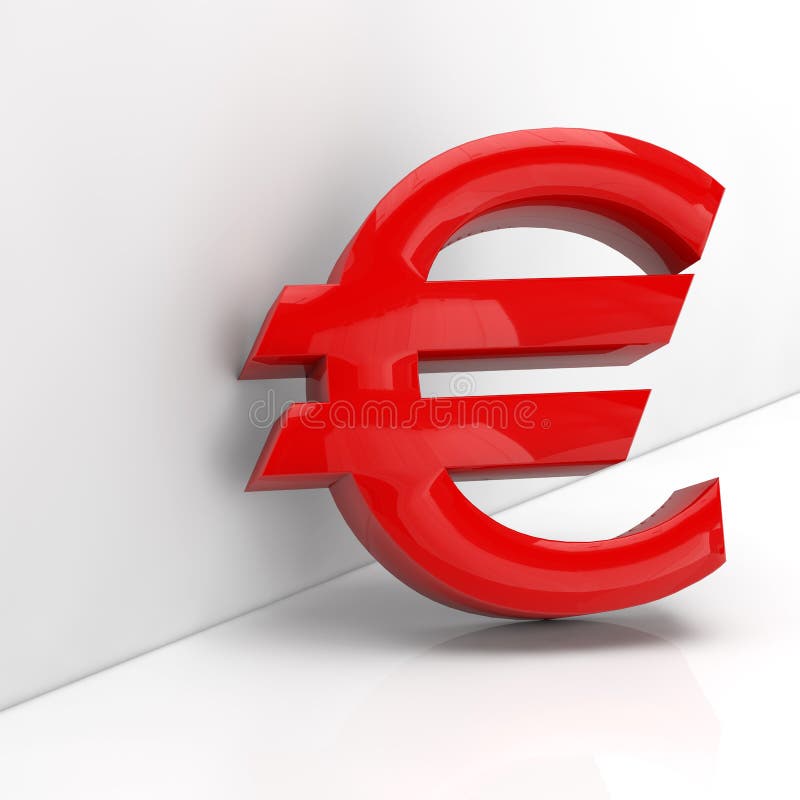 Red Euro sign in 3D stock illustration. Illustration of finance - 27319054
