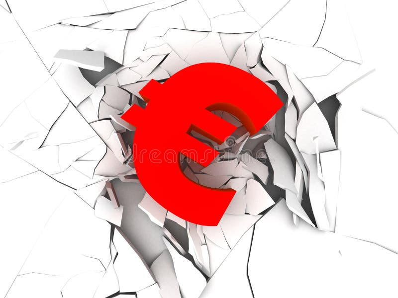 Red euro sign stock illustration. Illustration of money - 7096218