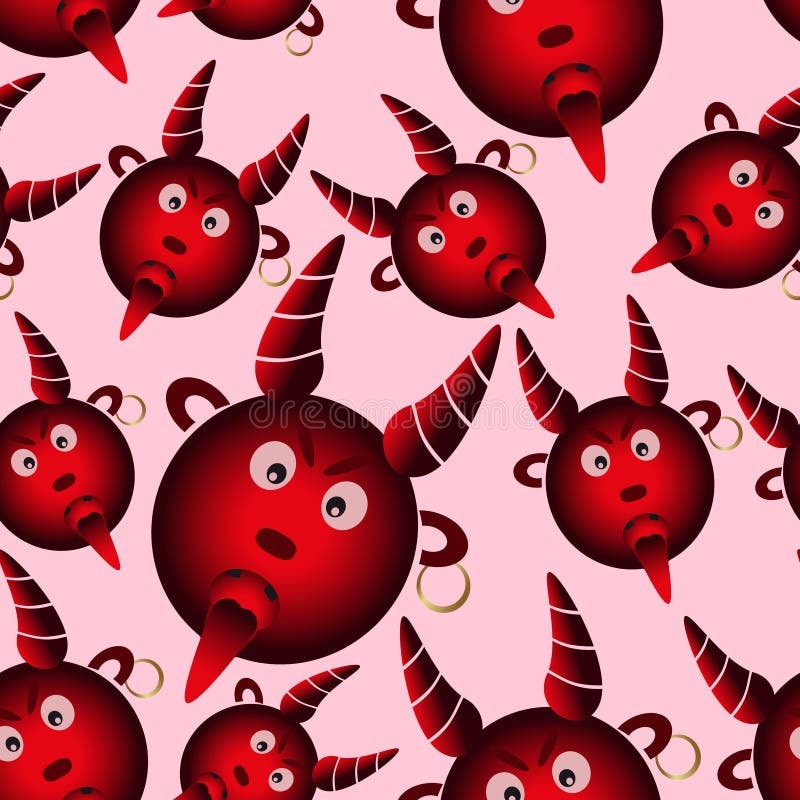 Devil in Hell Cartoon stock vector. Illustration of cute - 30862708