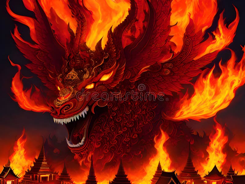 Evil Monster in Dark Fantasy Forest, Ai Generated Stock Illustration ...