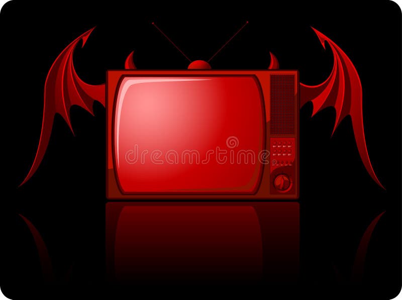 Retro TV stock vector. Illustration of electricity, single - 12361737