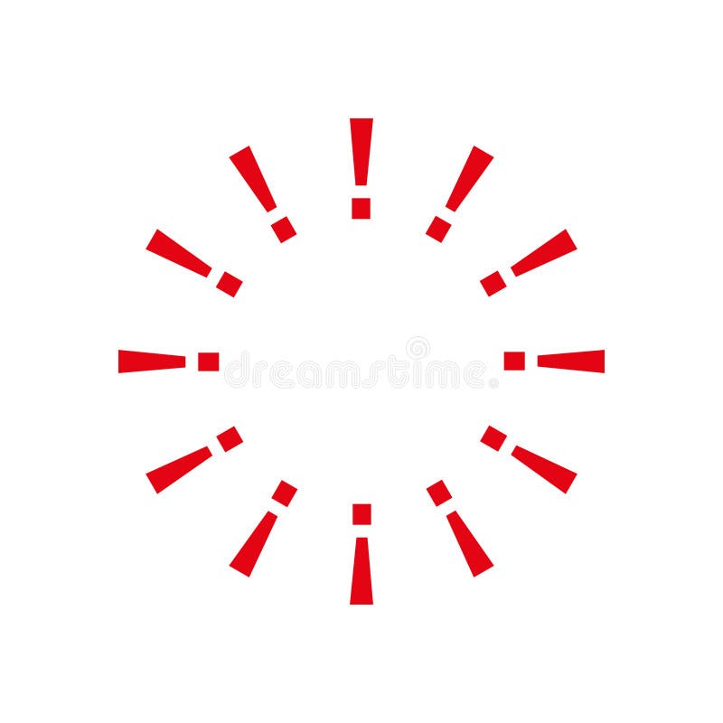 Red Exclamation Circle Frame. Stock Vector - Illustration of template ...