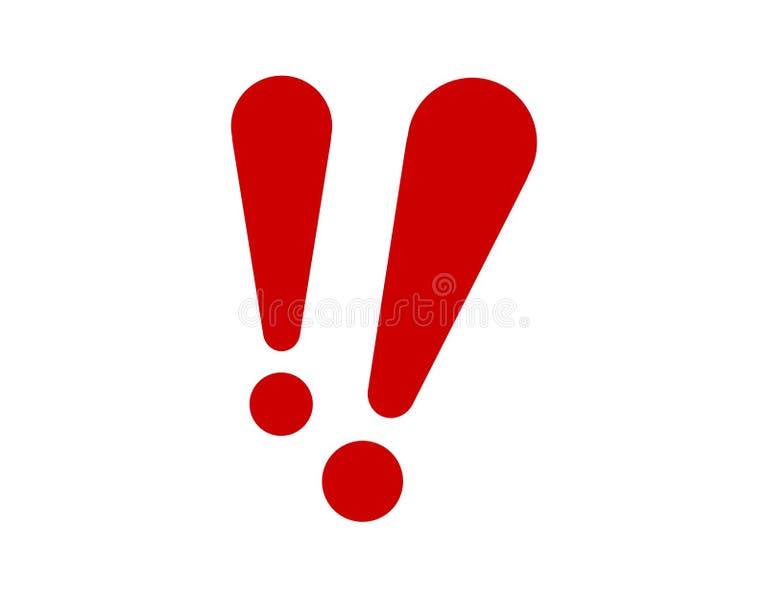 Red Exclamation and Dot Symbols Stock Vector - Illustration of ...