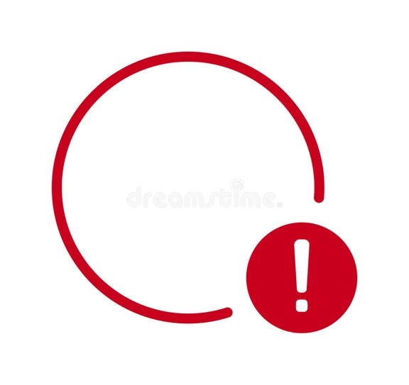 Red Exclamation Icon with Circular Design and Warning Alert Symbol ...