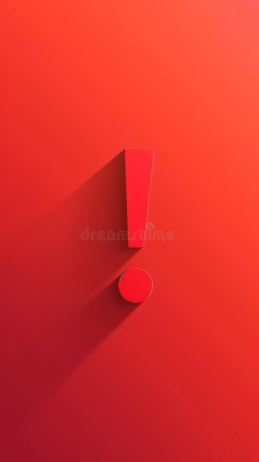 Bright Red Exclamation Mark Attention Emphasis Stock Photos - Free ...