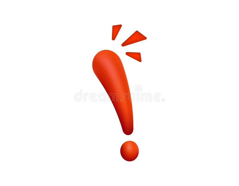 Red Exclamation Mark Icon with Burst Details Stock Vector ...