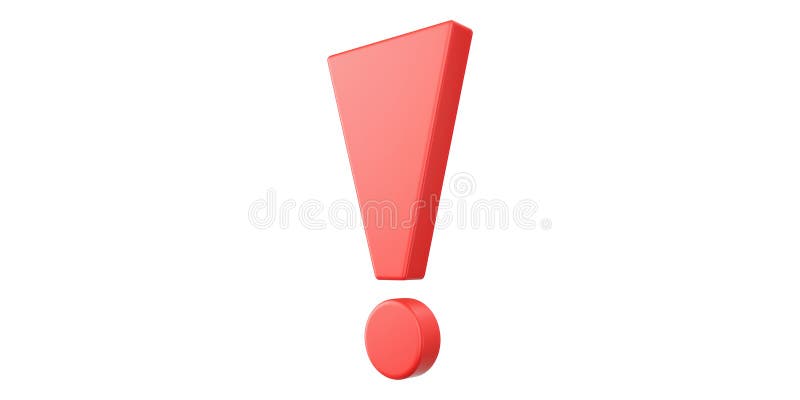 Red Exclamation Mark Icon Isolated on Transparent Background Stock ...