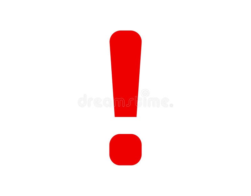Red Exclamation Mark Icon Symbolizing Caution and Alert Stock Vector ...
