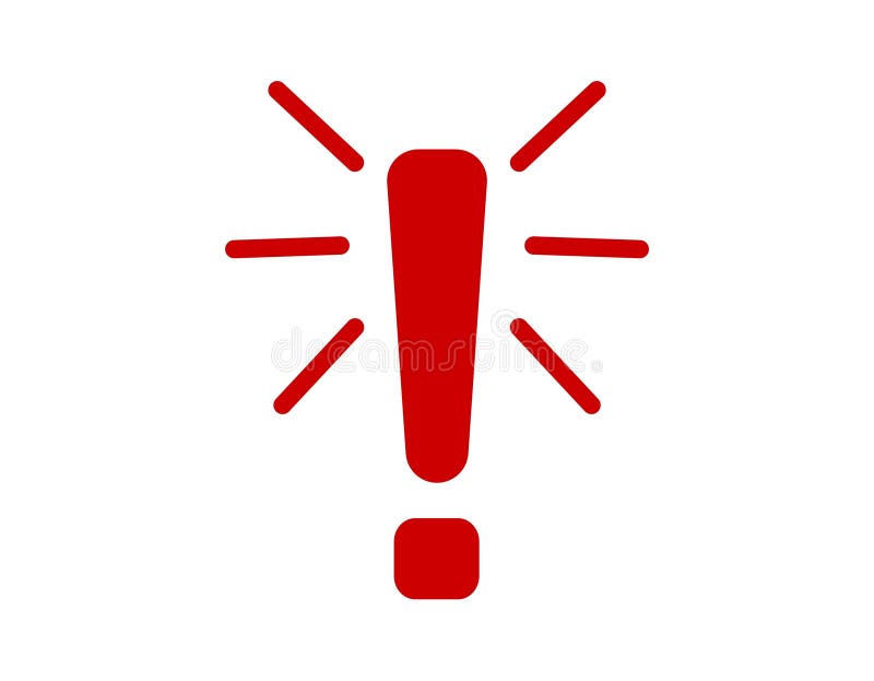 Red Exclamation Mark Inside a Triangle Warning Icon Stock Vector ...