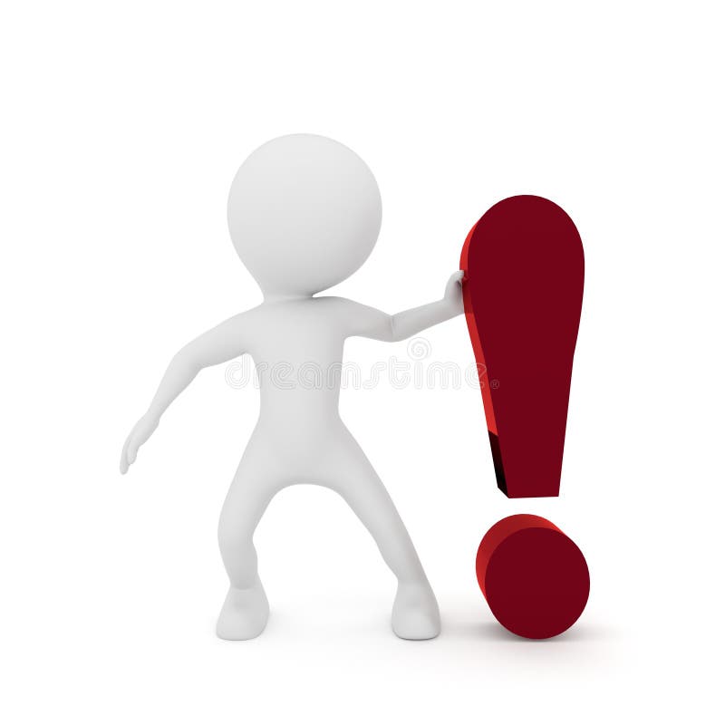 3d Man Exclamation Mark Icon Stock Illustrations – 241 3d Man ...