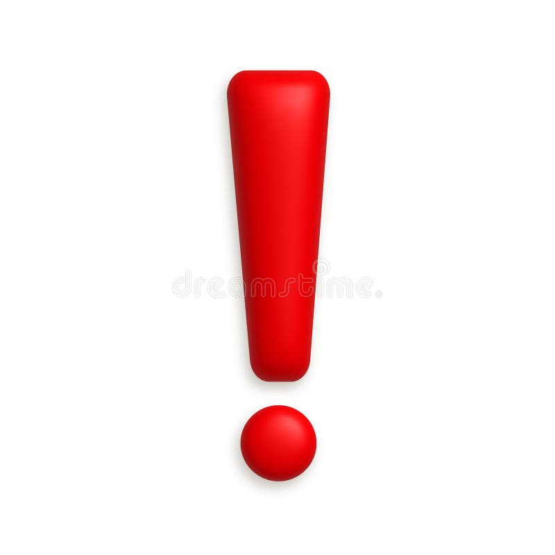 Red Exclamation Mark Symbol. Attention or Caution Sign Icon Stock ...