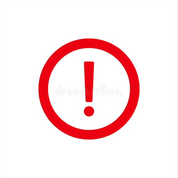 Red Exclamation Mark stock vector. Illustration of problems - 361316775