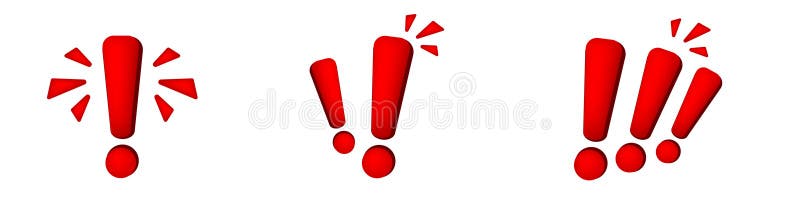 Red Exclamation Marks in Different Styles Stock Illustration ...