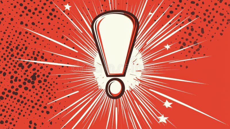 Red Exclamation Marks Emphasize Importance in a Modern Illustration ...