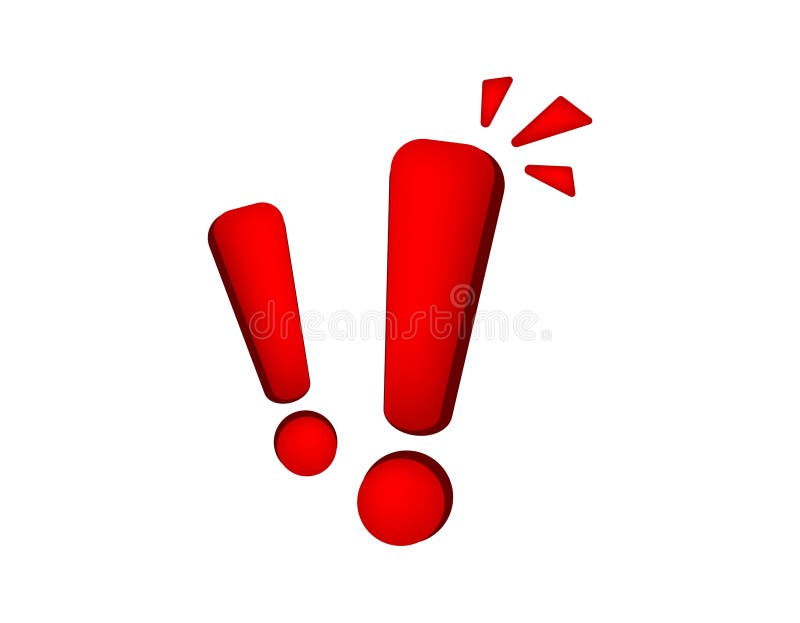 Red Exclamation Marks with Energy Lines Highlight Alert Stock Vector ...