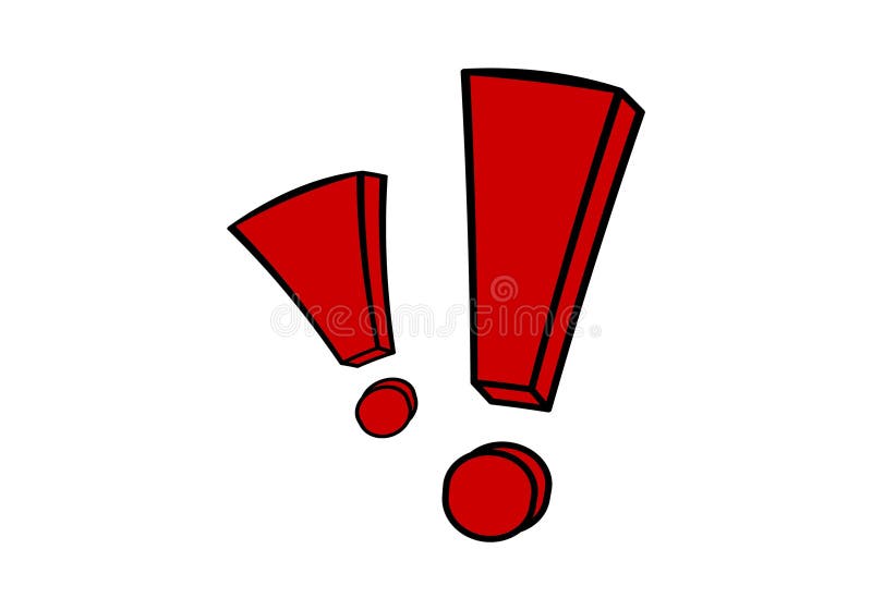 Red Exclamation Marks Highlighting Alert Stock Vector - Illustration of ...