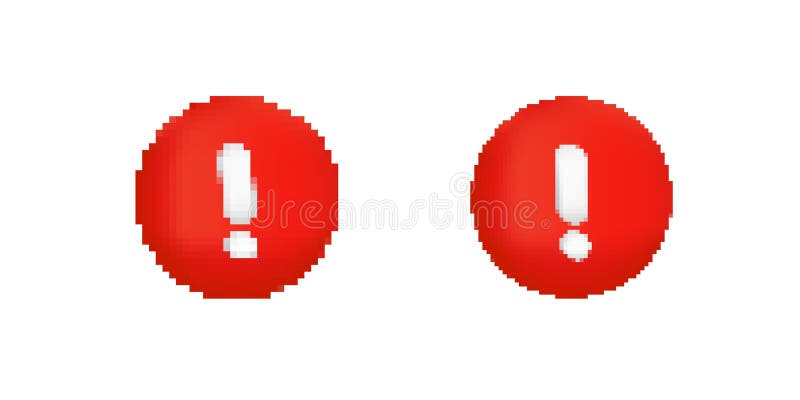 Red Exclamation Marks Inside Circular Shapes Indicate Alerts or ...