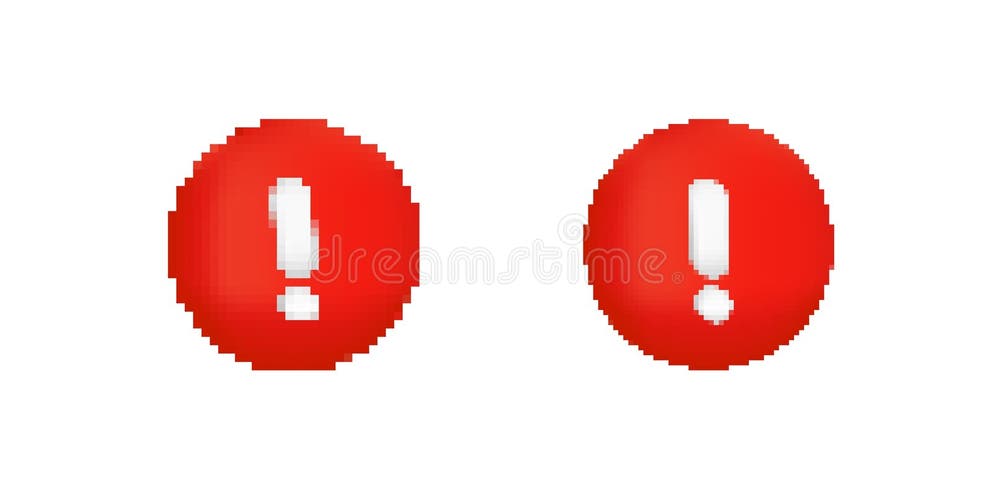 Red Exclamation Marks Inside Circular Shapes Indicate Alerts or ...