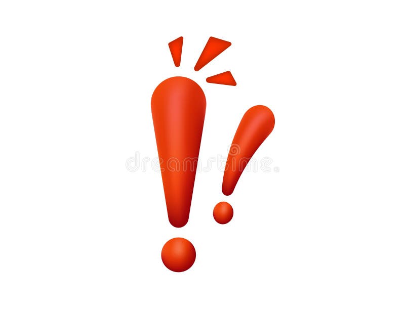 Red Exclamation and Question Marks Symbols for Emphasis and Inquiry ...