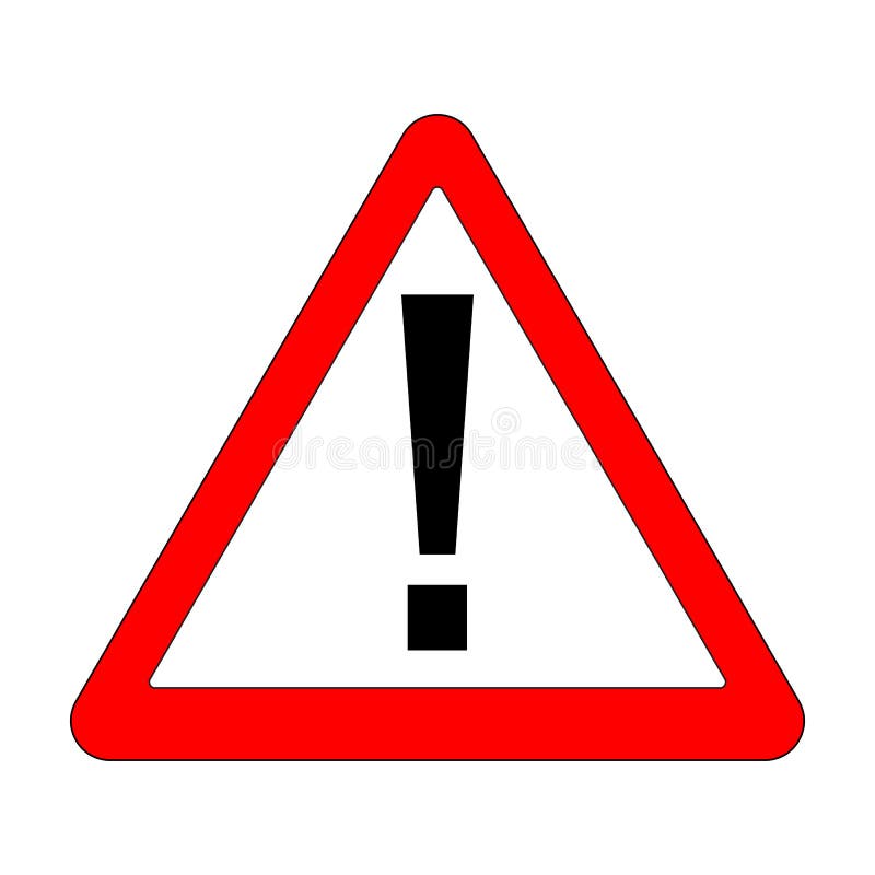 Red Exclamation Sign - Danger Triangle Road Sign Stock Vector ...