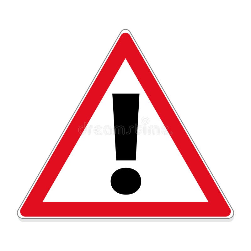 Red Exclamation Sign. Vector Illustration Stock Vector - Illustration ...