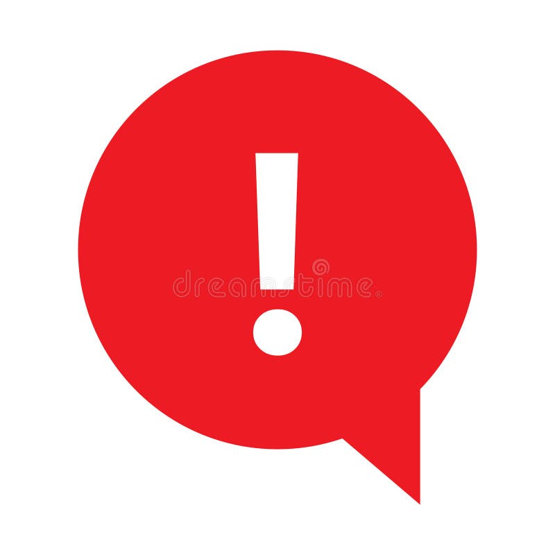 Red Exclamation Sign Vector Stock Vector - Illustration of internet ...