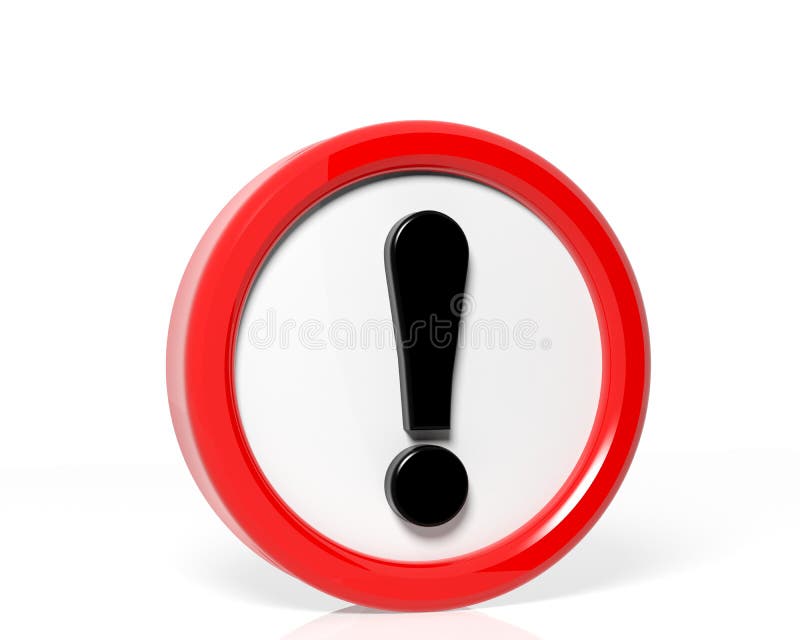 Red exclamation sign stock illustration. Illustration of graphic - 35508207