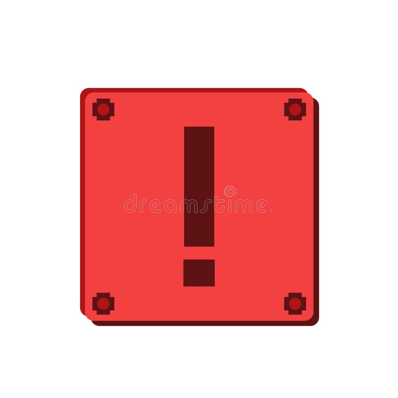 Red exclamation symbol stock vector. Illustration of safety - 151664145