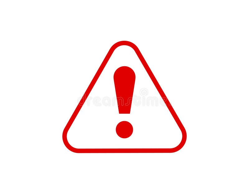 Red Exclamation Warning Sign in Triangle Frame Stock Vector ...