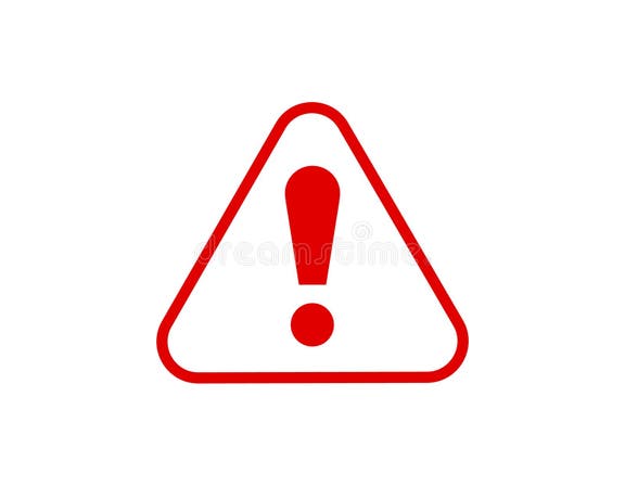 Red Exclamation Warning Sign in Triangle Frame Stock Vector ...