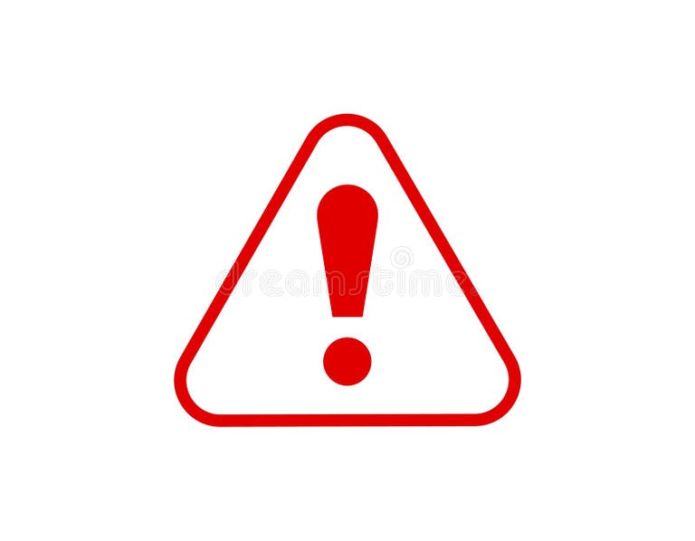 Red Exclamation Warning Sign in Triangle Frame Stock Vector ...