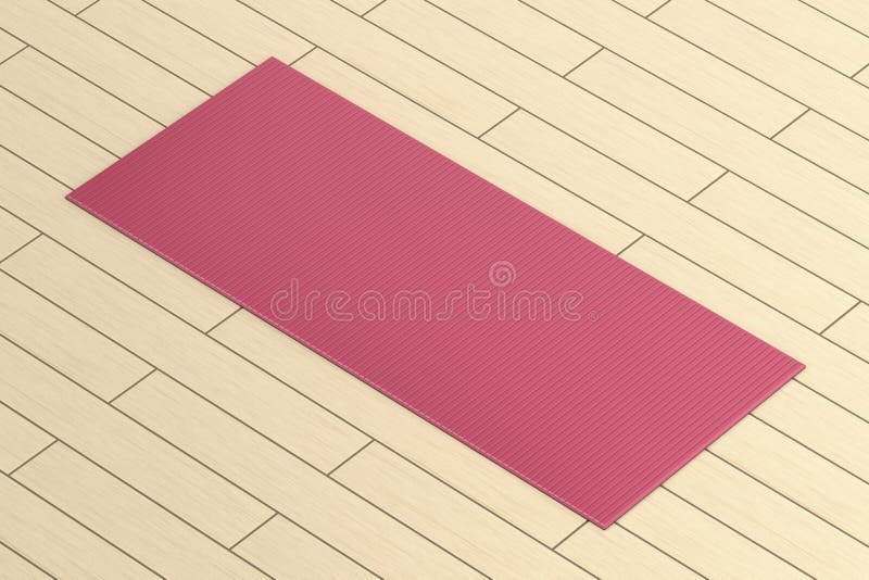 Red exercise mat stock illustration. Illustration of sport - 221252081