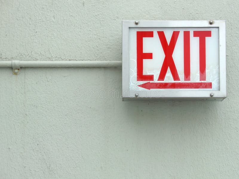 Red exit sign stock image. Image of sign, guide, direction - 3151655