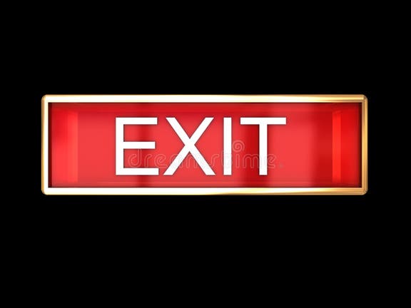 Red Exit Text Sign Stock Illustrations – 843 Red Exit Text Sign Stock ...