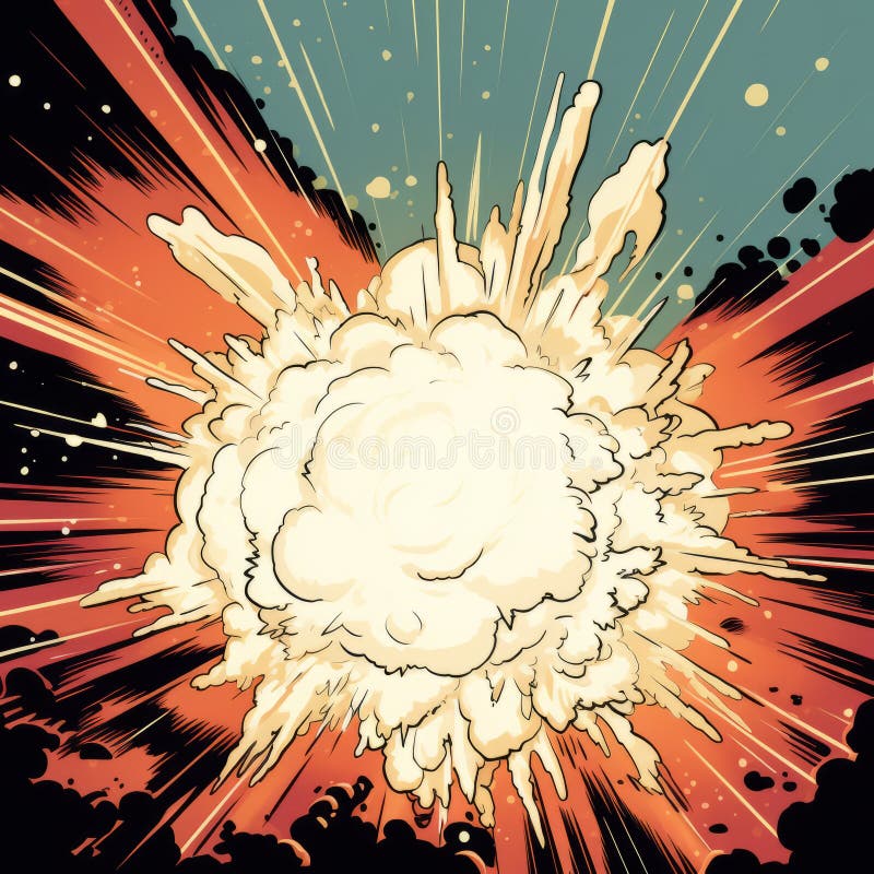 Retro Comic Book Style Supernova Explosion Illustration Stock ...