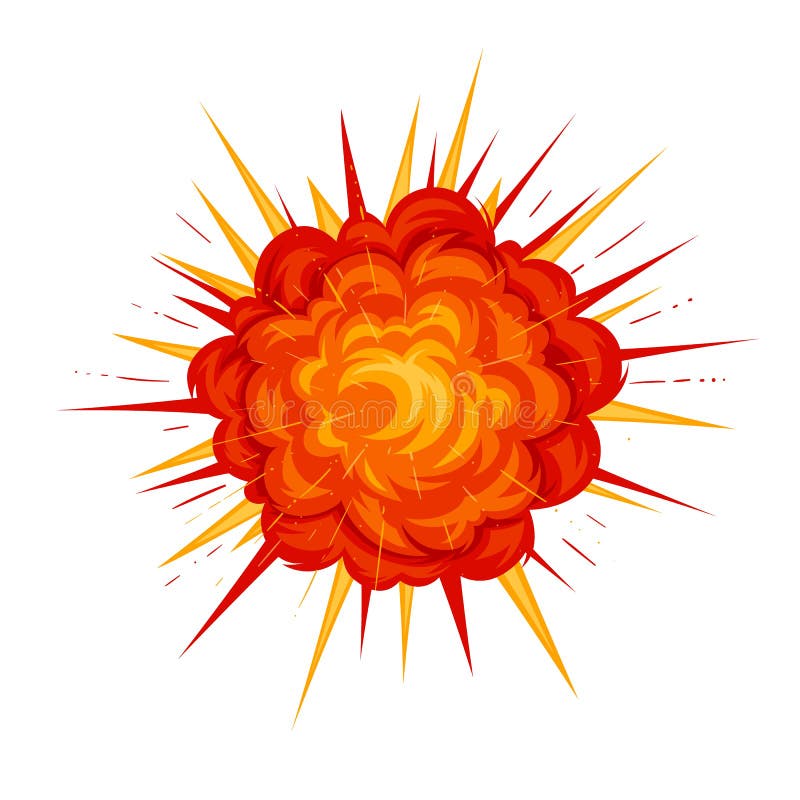 Red Explosion, Cloud of Fire Stock Vector - Illustration of dynamite ...