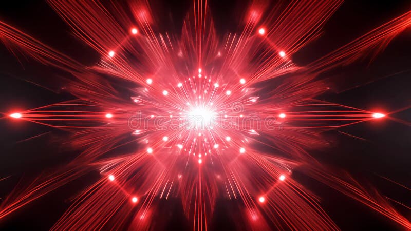 Red Explosion of Light Rays, Abstract Digital Art Stock Video - Video ...