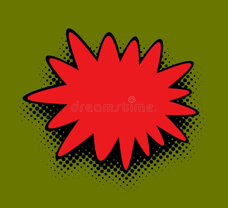 Red Explosion on Olive Pop Art Design Stock Vector - Illustration of ...