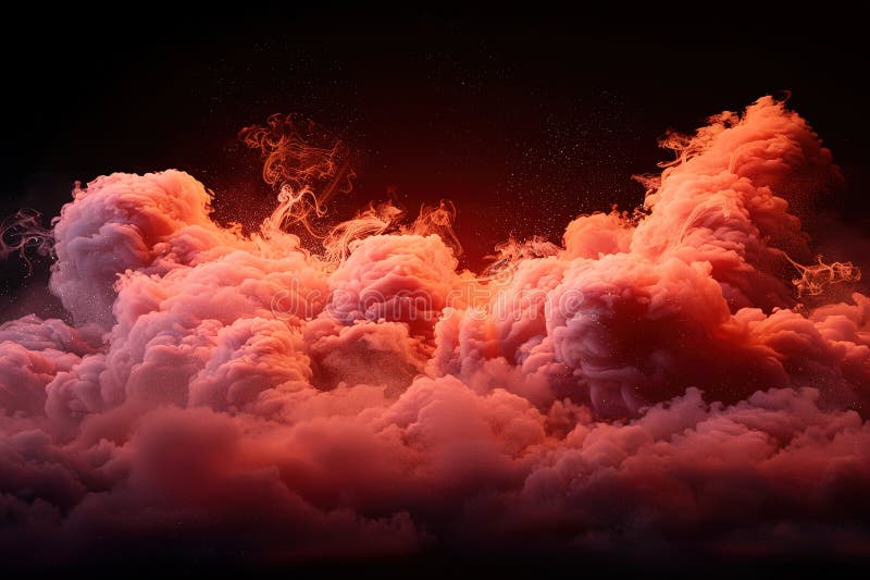 Red Explosion Smoke Copy Space for Text Stock Illustration ...