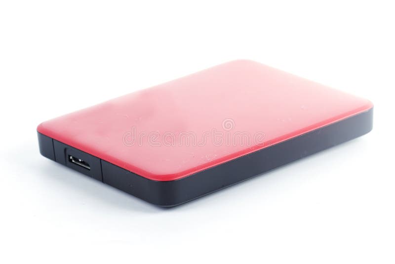 Red External Hard Drive stock photo. Image of hardware - 68676590