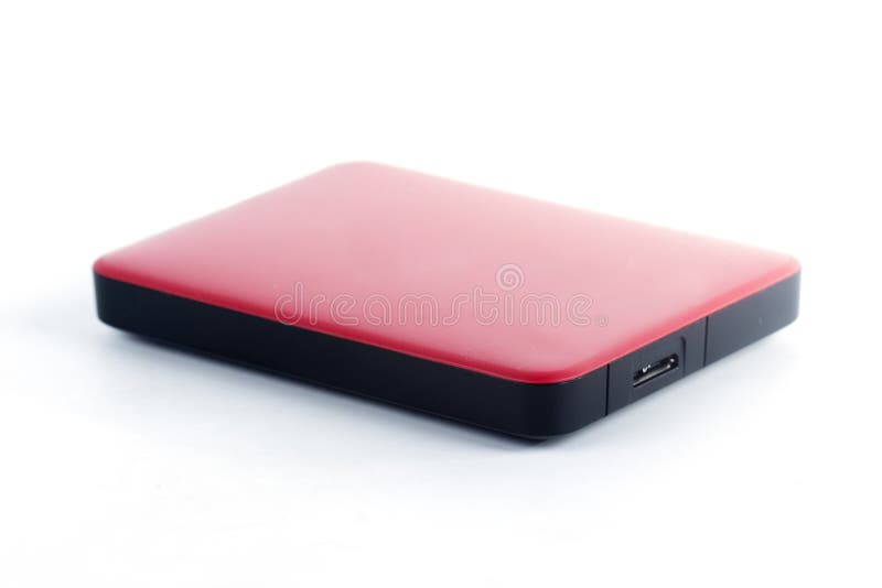 Red External Hard Drive stock image. Image of computer - 67788597