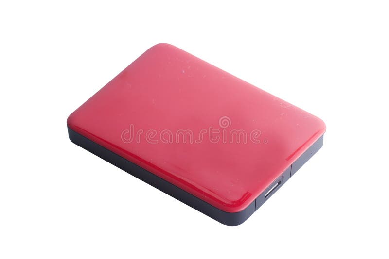 Red External Hard Drive stock photo. Image of hardware - 68676590