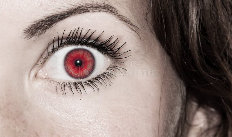 Red Eye - Beautiful, Feminine Stock Image - Image of close, coloured ...