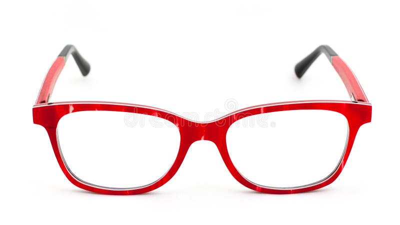 Red Eye Glasses On White Background Stock Image - Image of beauty ...