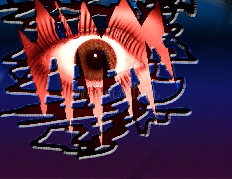 Red eye scare stock illustration. Illustration of background - 359268