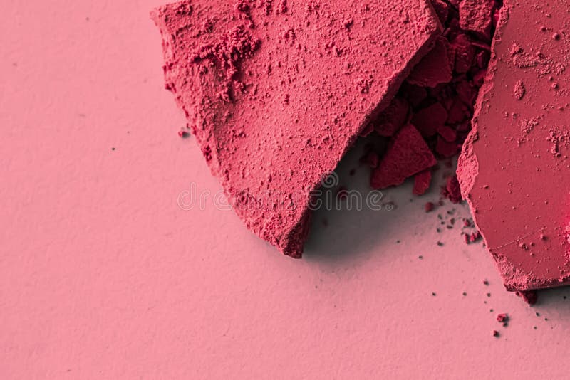 Red Eye Shadow Powder As Makeup Palette Closeup, Crushed Cosmetics and ...